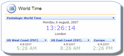 World Time Web Part | Pentalogic Technology